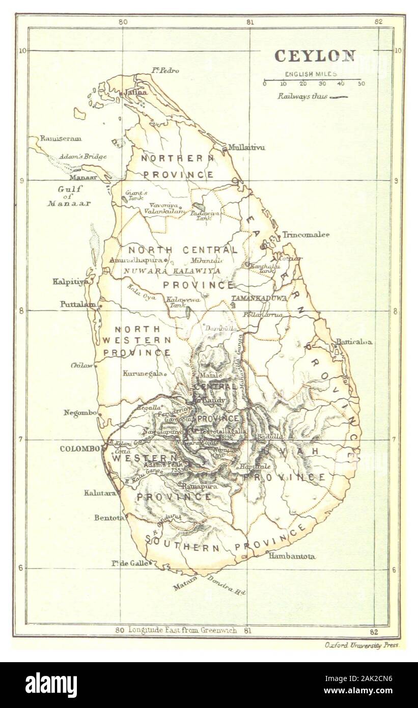 Map of ceylon -Fotos und -Bildmaterial in hoher Auflösung – Alamy