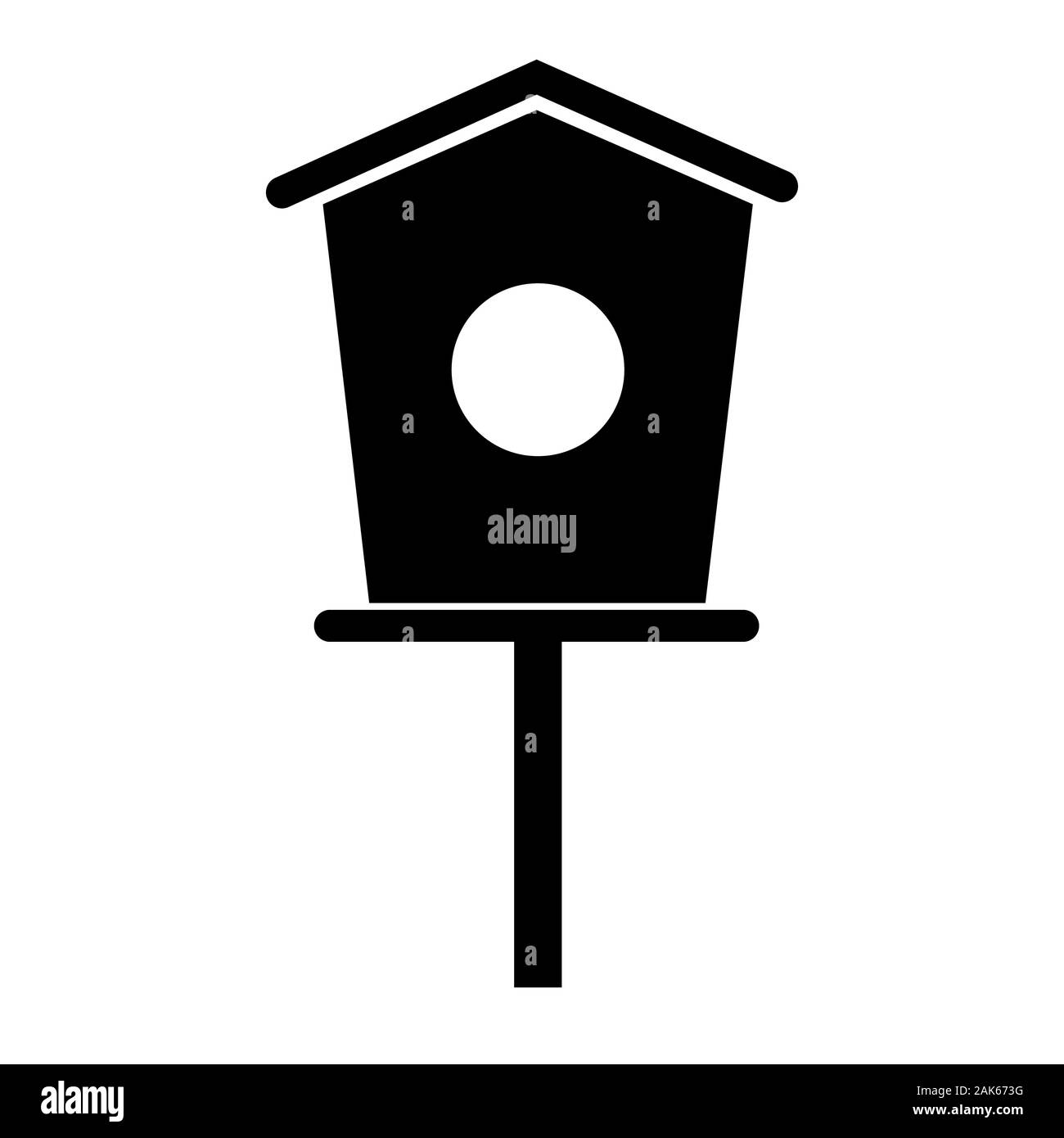 Bird House Symbol auf weißem Hintergrund. Flat Style. Bird House Symbol ...