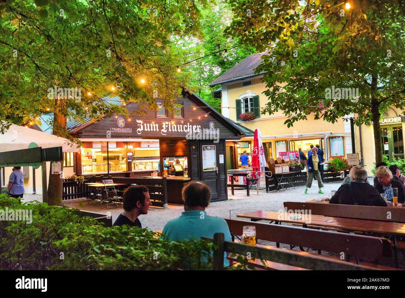 Stadtteil Thalkirchen: Biergarten Flaucher, Muenchen | Verwendung ...