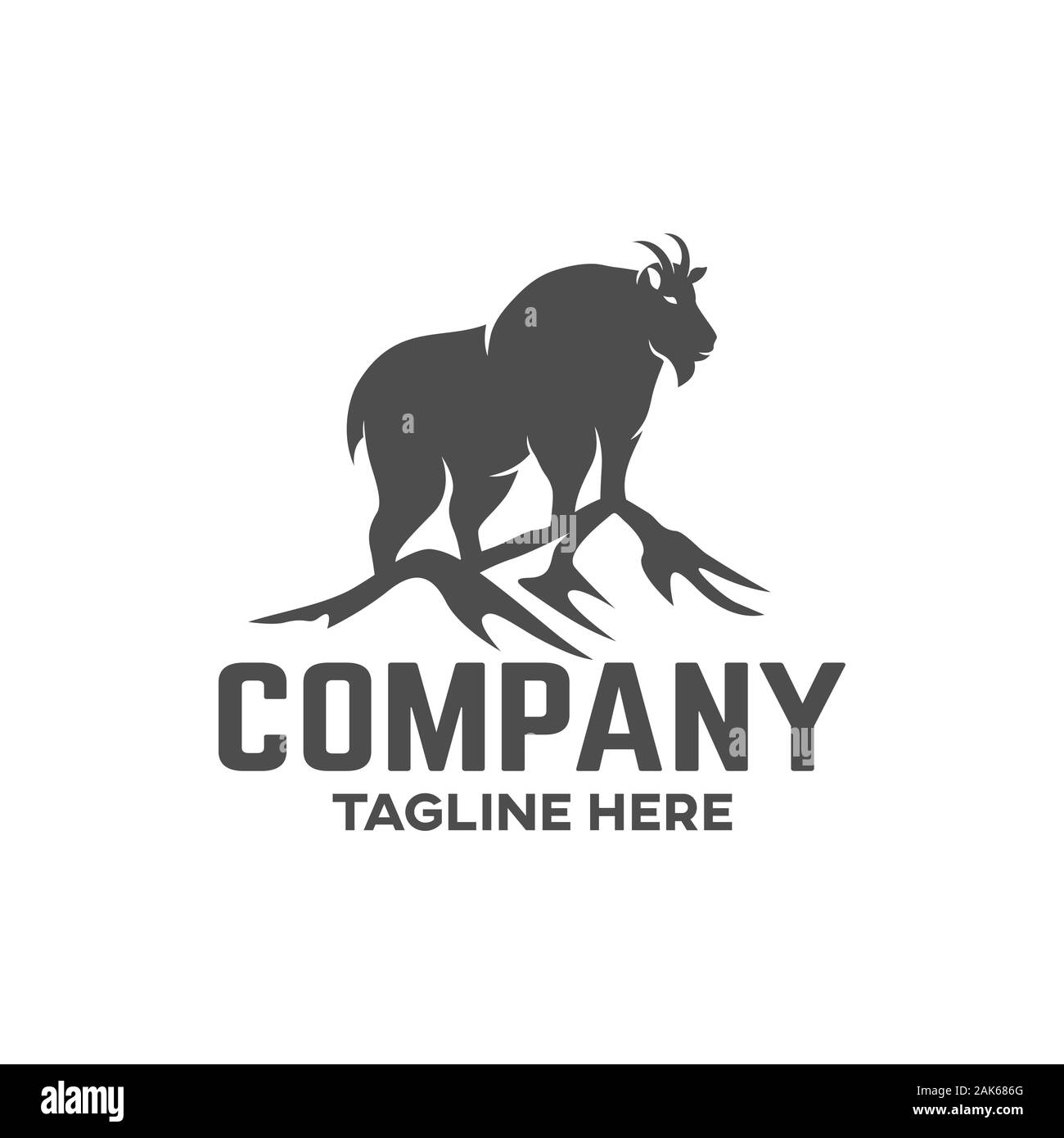 Mountain goat logo -Fotos und -Bildmaterial in hoher Auflösung – Alamy