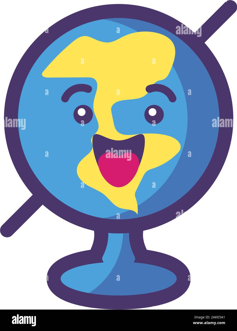 Welt cartoon Design, Kawaii Schule Ausdruck niedlichen Charakter lustig ...