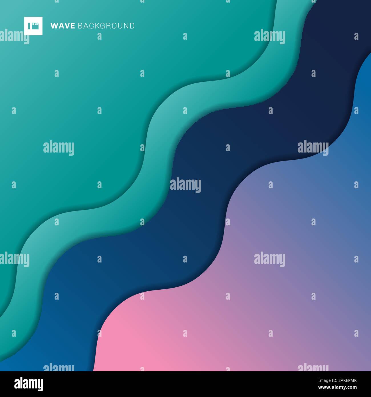 Zusammenfassung Hintergrund grün, blau, rosa Farbe diagonale Wellen ...