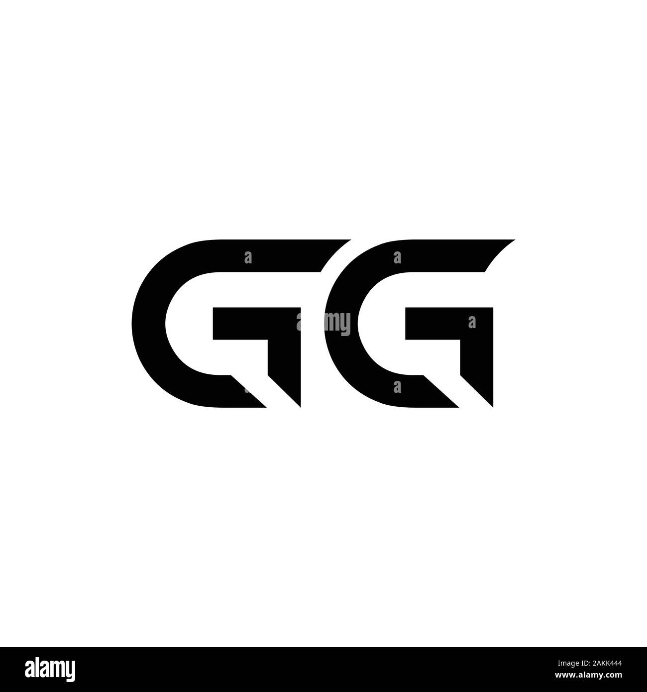 Erste GG Schreiben verbunden Logo. GG schreiben Typ Logo Design vector ...