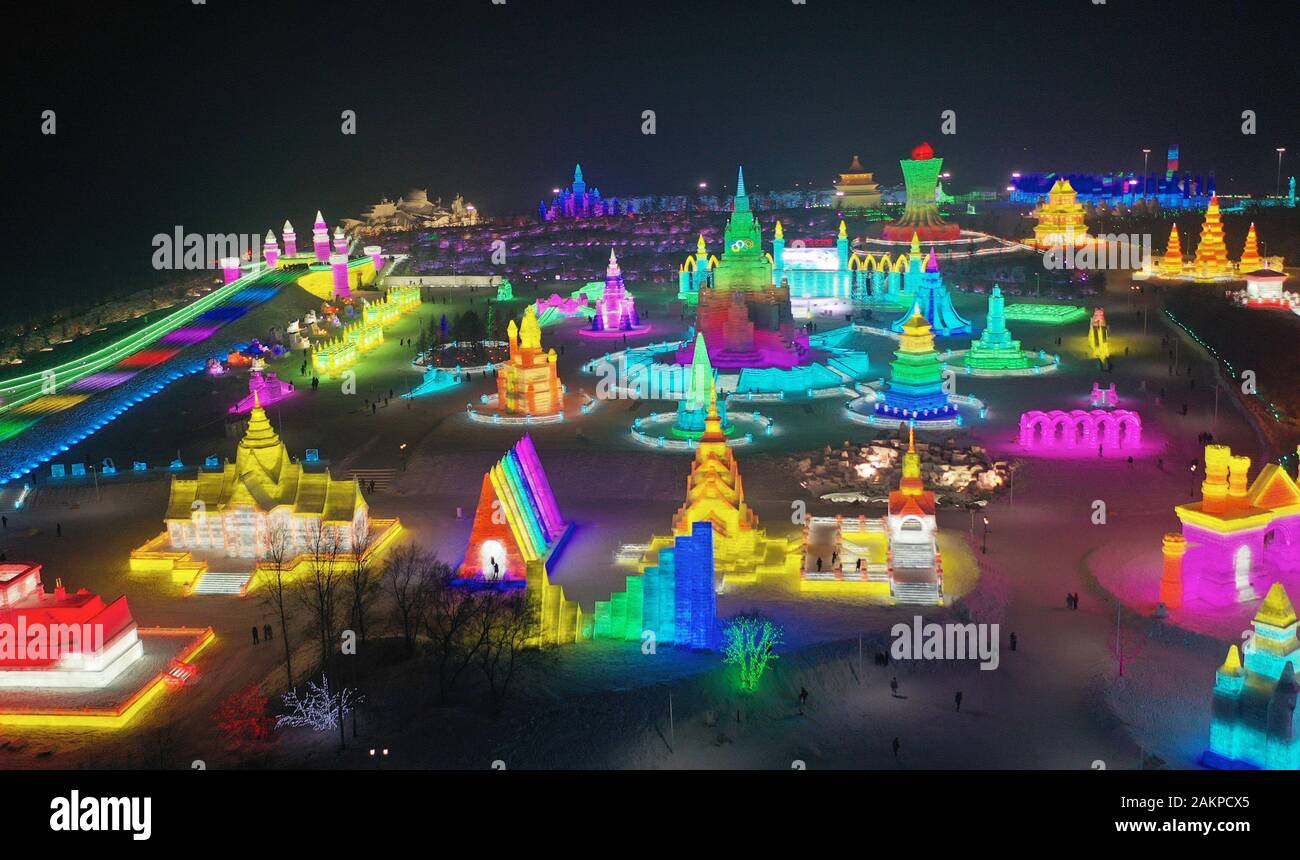 Changchun, China. 9. Januar, 2020. Changchun Changchun Eis und Schnee ...