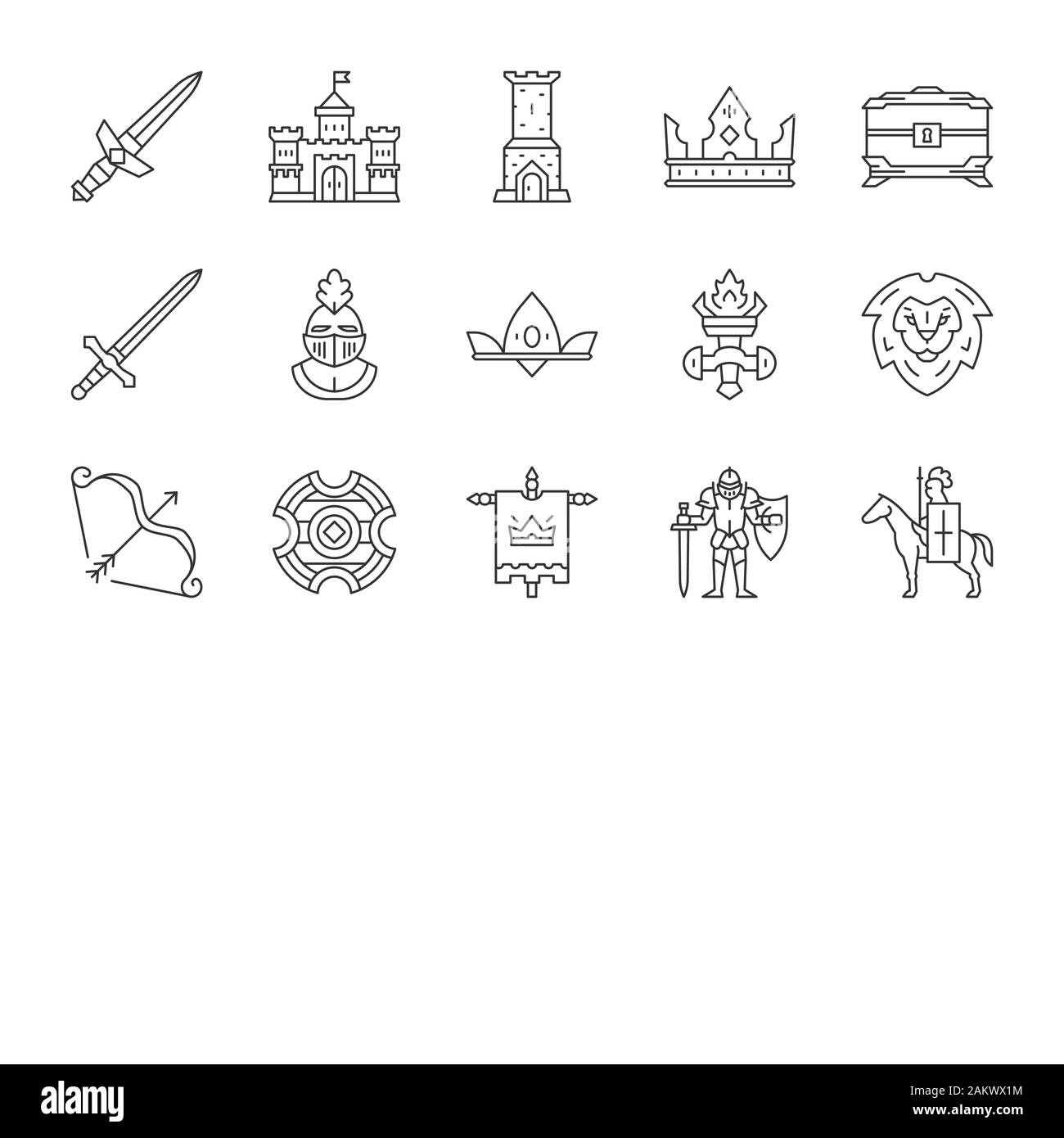 Medieval knights castle Stock-Vektorgrafiken kaufen - Alamy