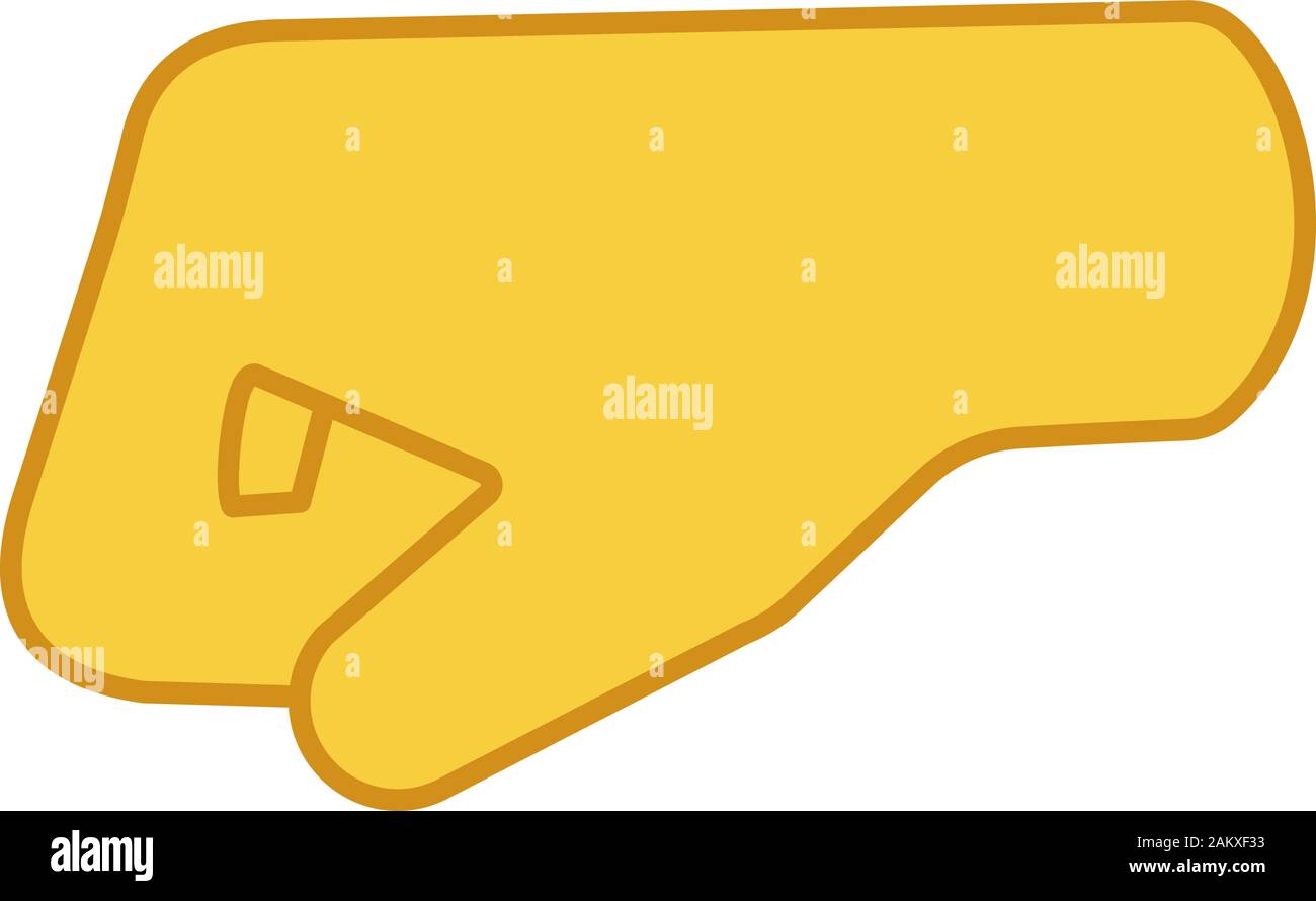 Linke Faust emoji Farbe Symbol. Nach links zeigender Faust. Faust ...