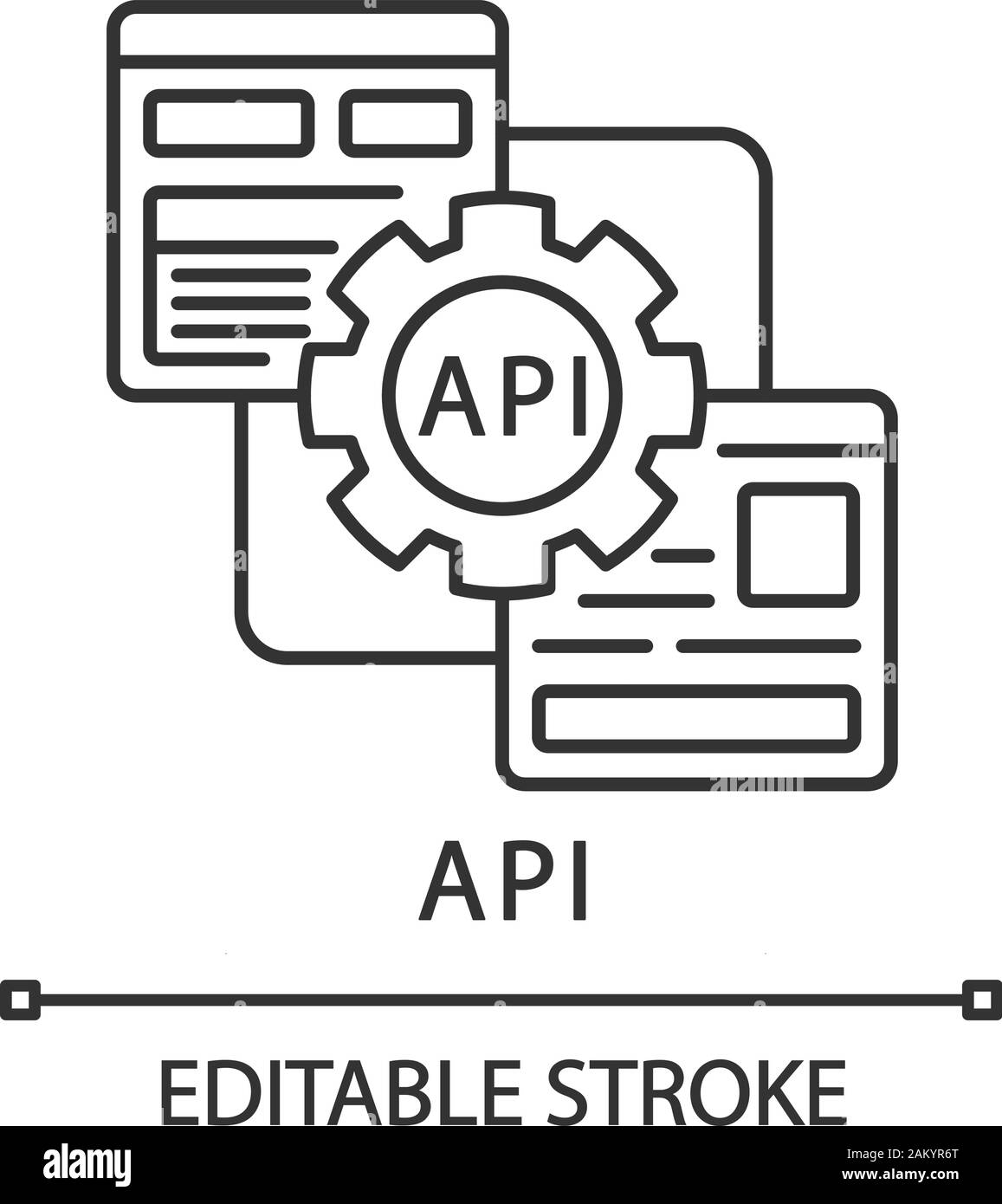 API-lineare Symbol. Application Programming Interface. Software ...