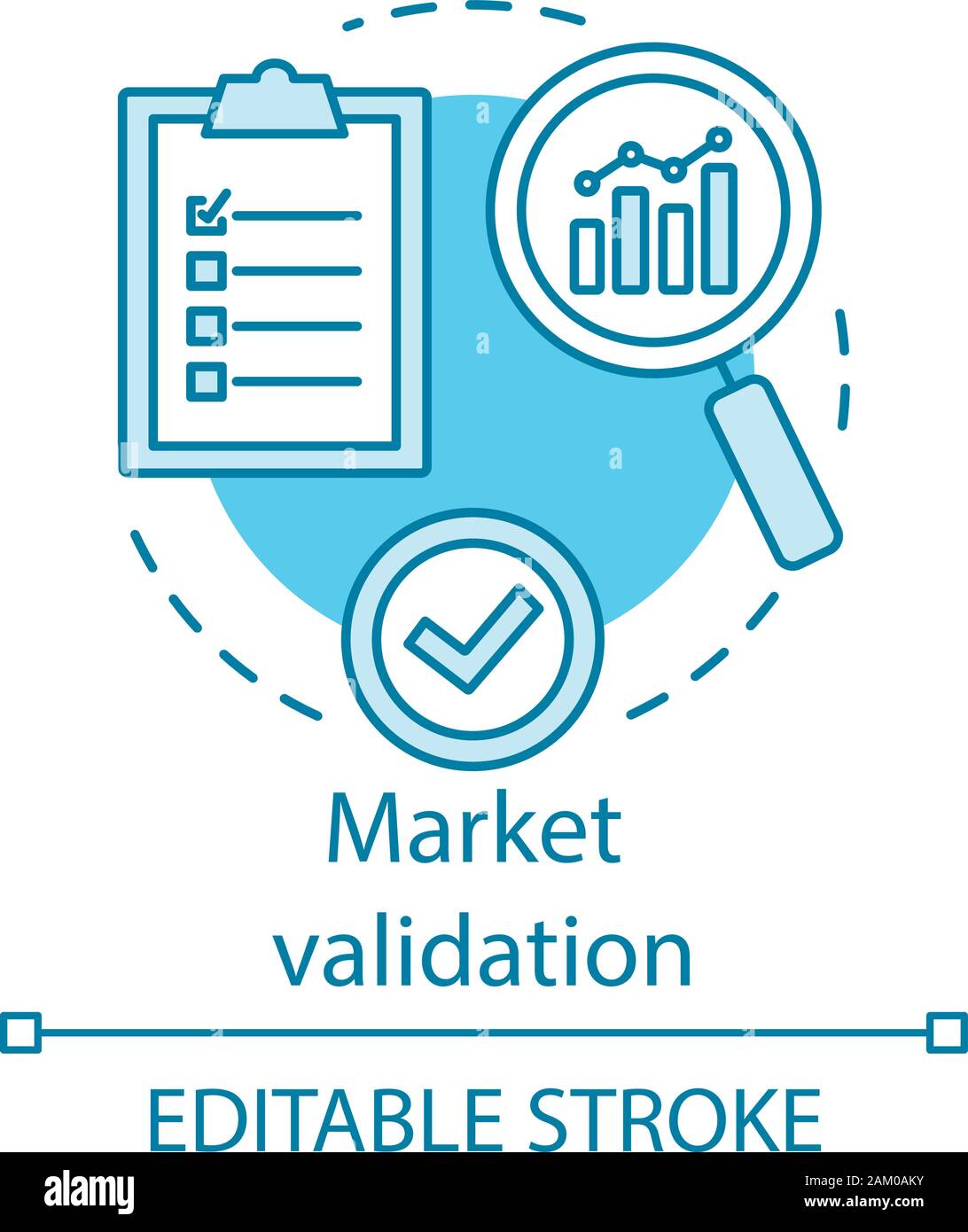 Markt Validierung Konzept Symbol. Interview mit Zielgruppe. Unternehmen ...