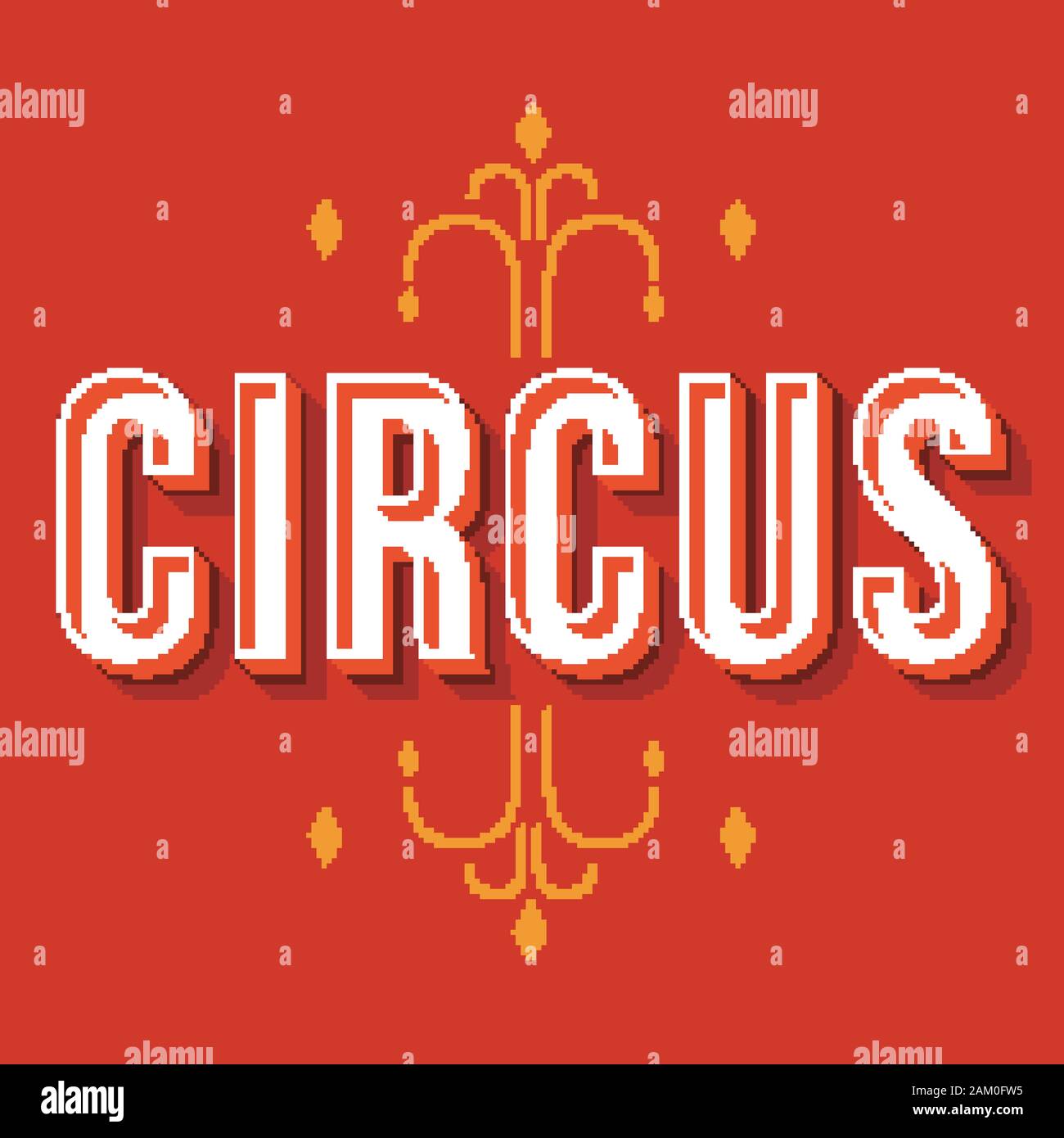 Zirkus vintage 3d Vektor Schriftzug. Retro bold Font, Schrift. Pop Art ...