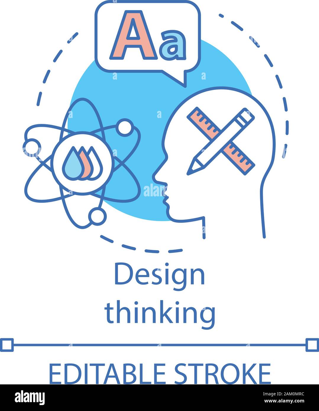 Design Thinking Konzept Symbol. Kreativität. Designer arbeiten ...