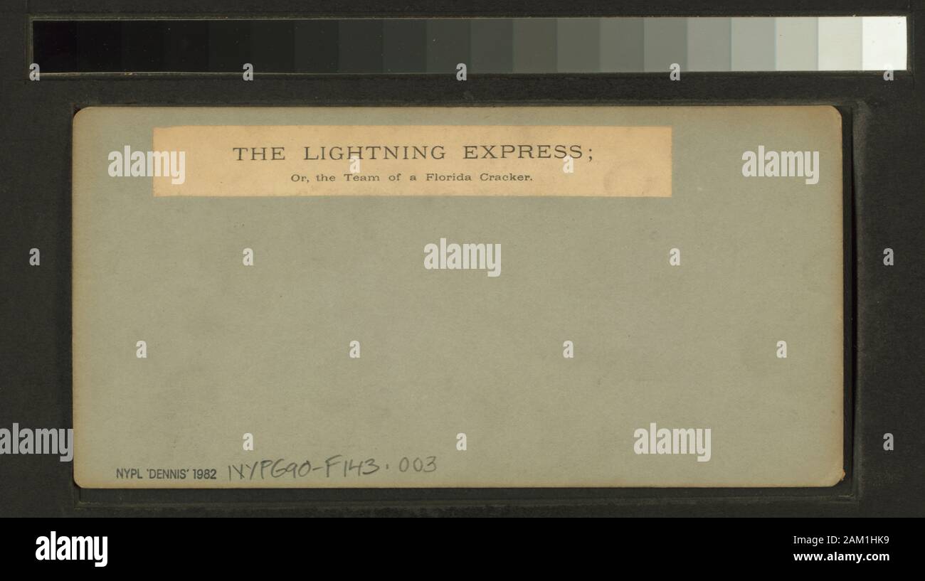 Der Blitz Express oder das Team einer Florida Cracker der Blitz Express ...