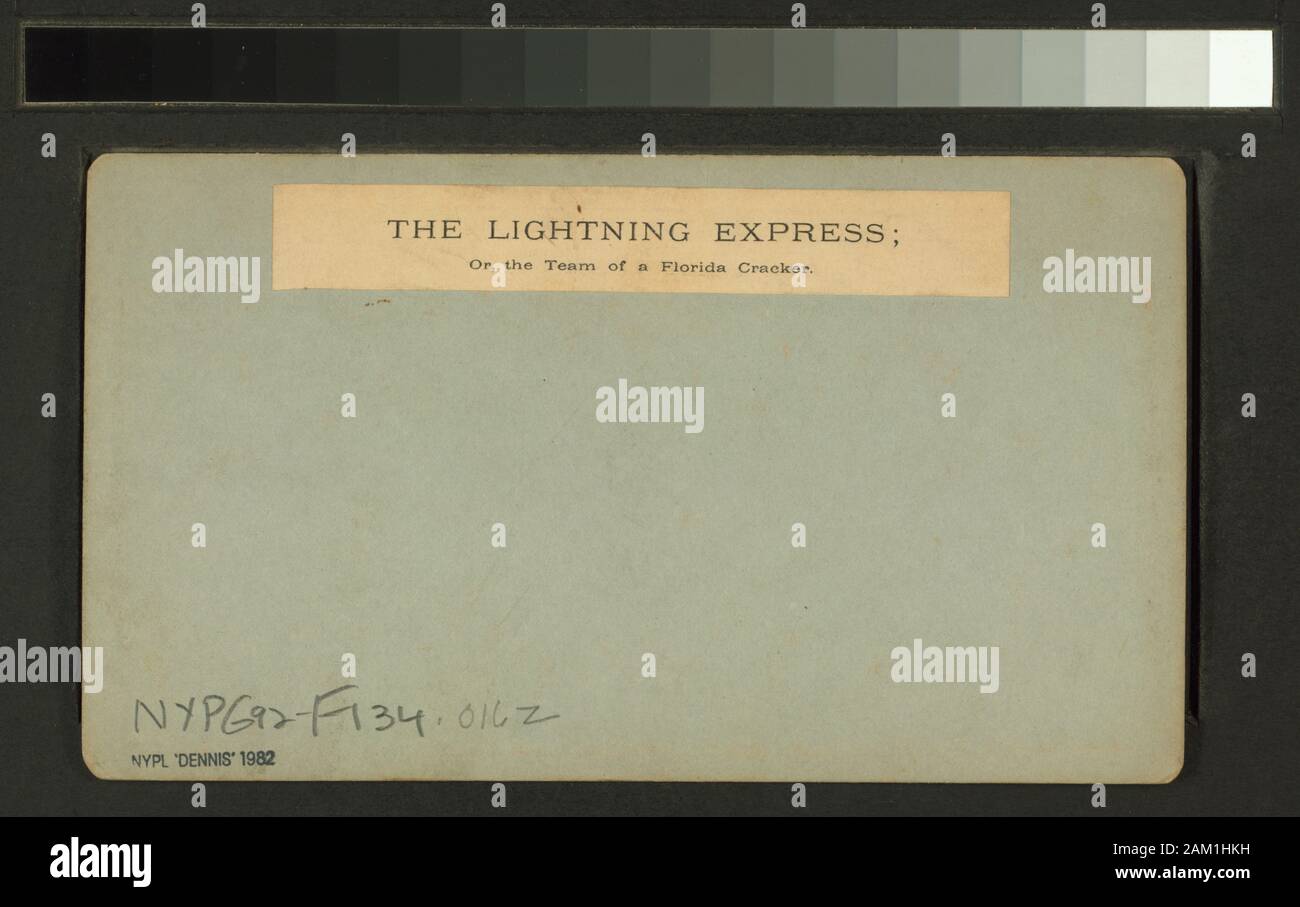 Der Blitz Express oder das Team einer Florida Cracker der Blitz Express ...