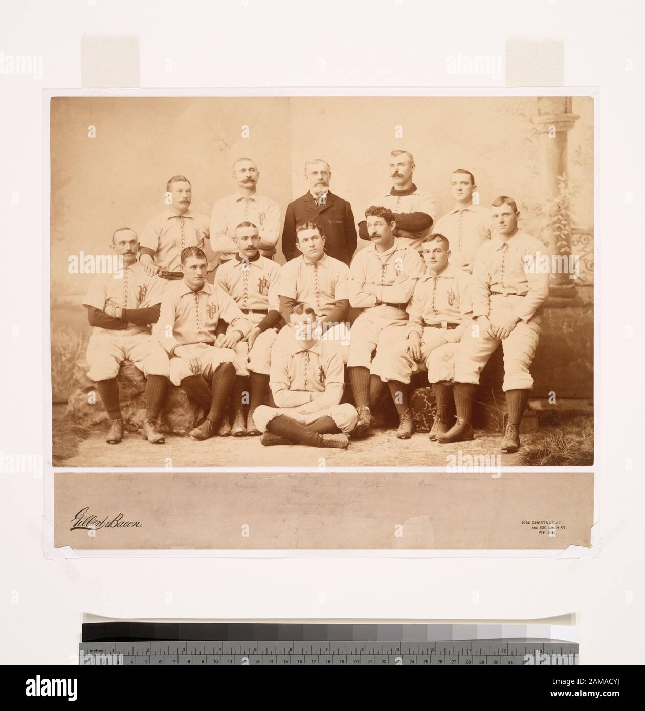 Philadelphia Baseball Club, P, 1892, allen, Reilly, Thompson, Harry Wright, Connor, Hallman ...