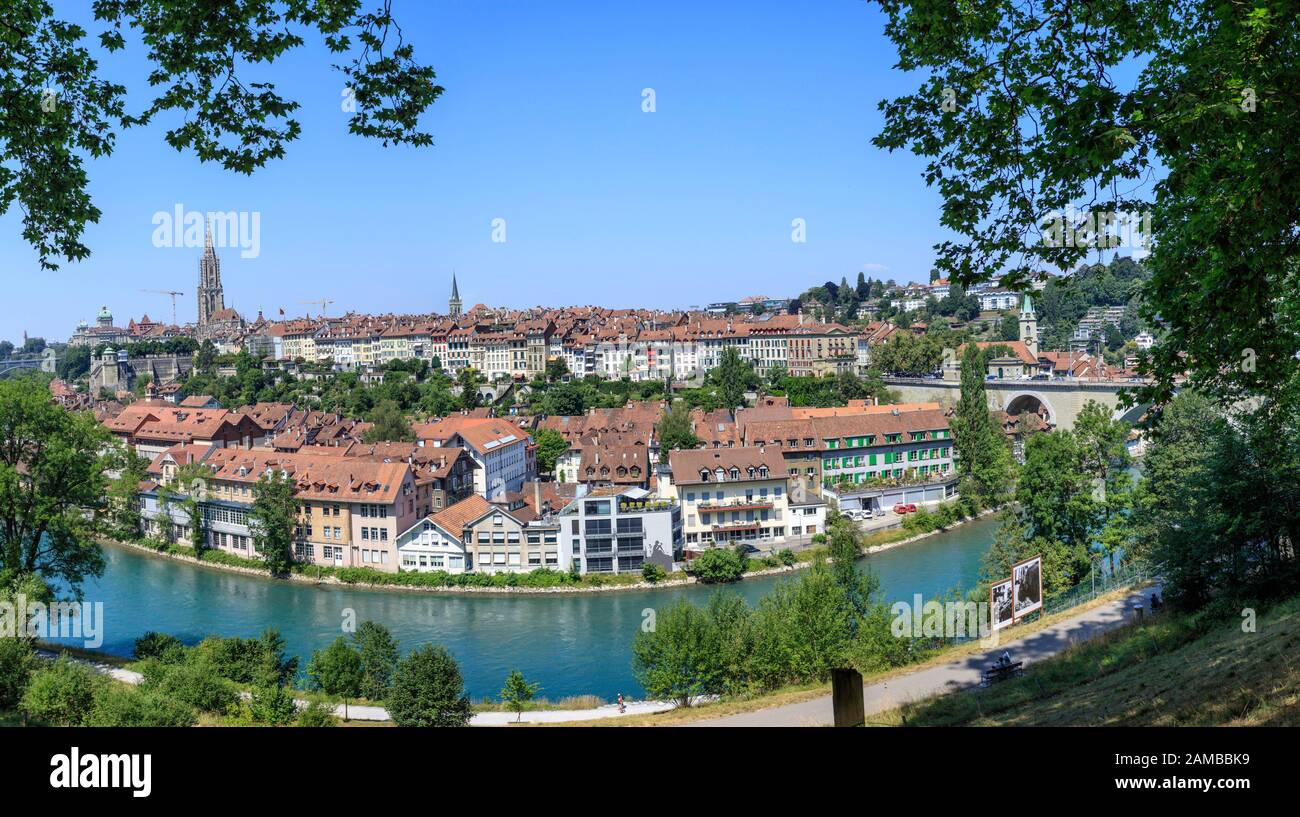 Berner Altstadt und die Aare, Schweiz Stockfotografie - Alamy