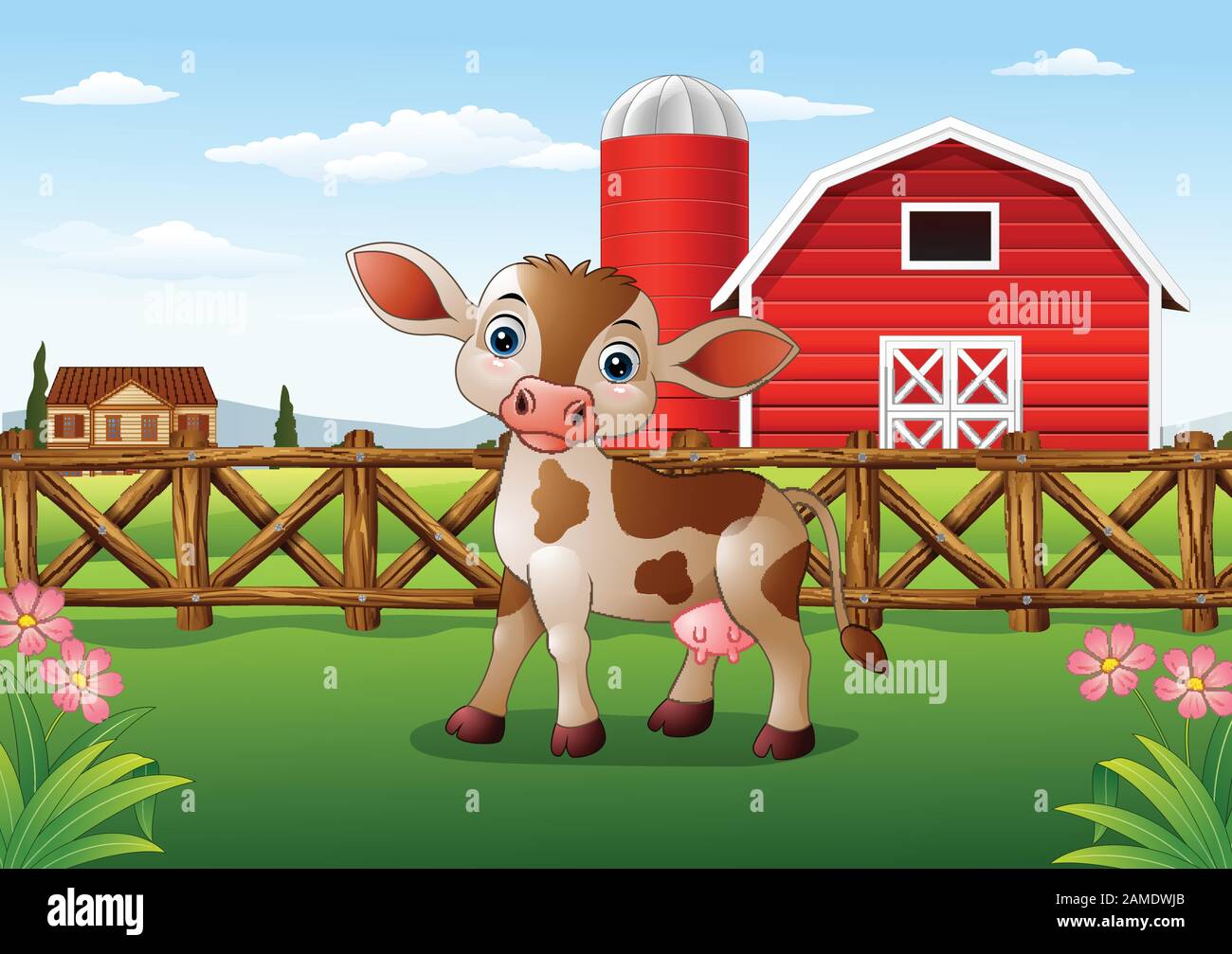 Farmyard barn cartoon -Fotos und -Bildmaterial in hoher Auflösung – Alamy