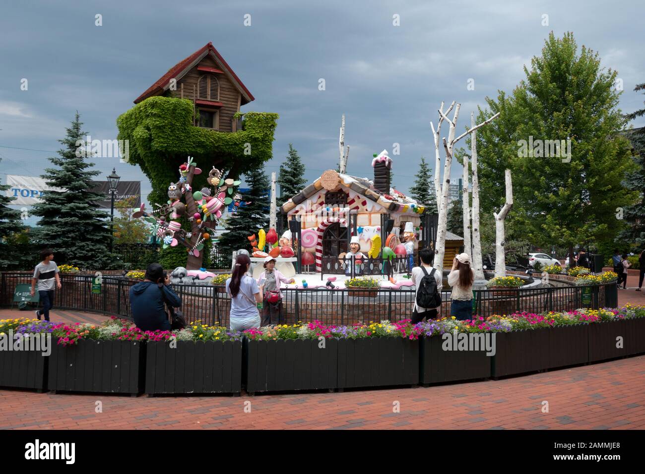 Blick auf den Shiroi Koibito Park der Ishiya Chocolate Factory in ...