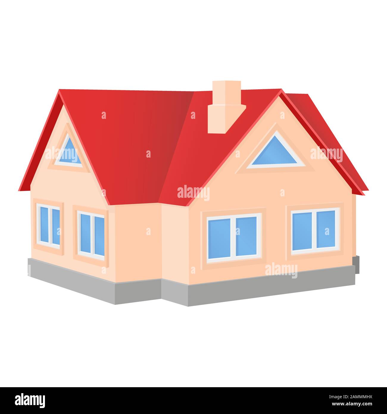 Rotes dachsymbol Stock-Vektorgrafiken kaufen - Alamy