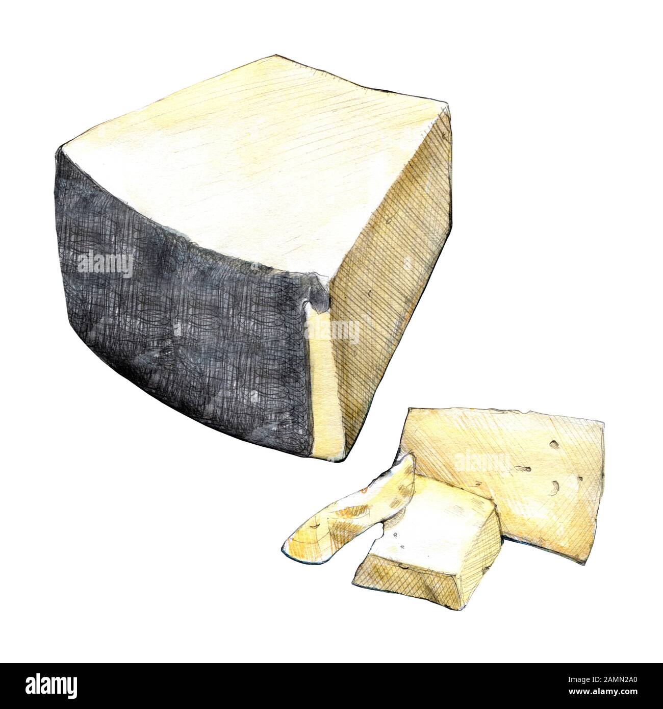 Pecorino romano aquarell -Fotos und -Bildmaterial in hoher Auflösung ...