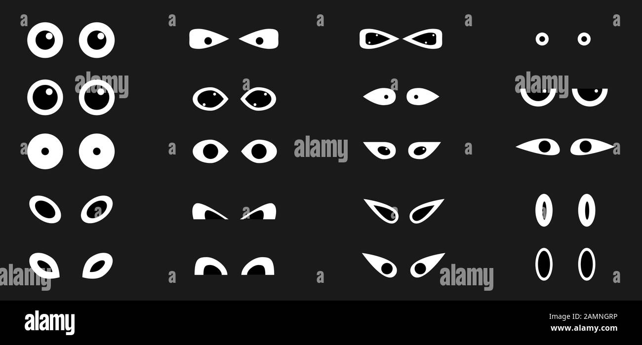 Eye expression cartoon look icon -Fotos und -Bildmaterial in hoher ...