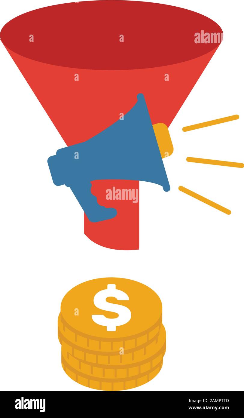 Marketing-Trichter-Symbol. Einfaches flaches Element aus der crm ...