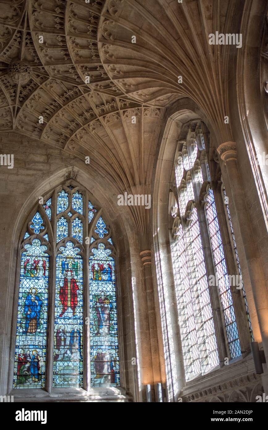 Innere Bild der Kathedrale von Peterborough, Cambridgeshire, England ...