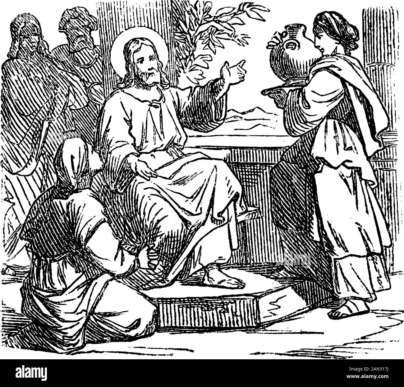 Jesus mit mary und martha bibel Ausgeschnittene Stockfotos und -bilder ...