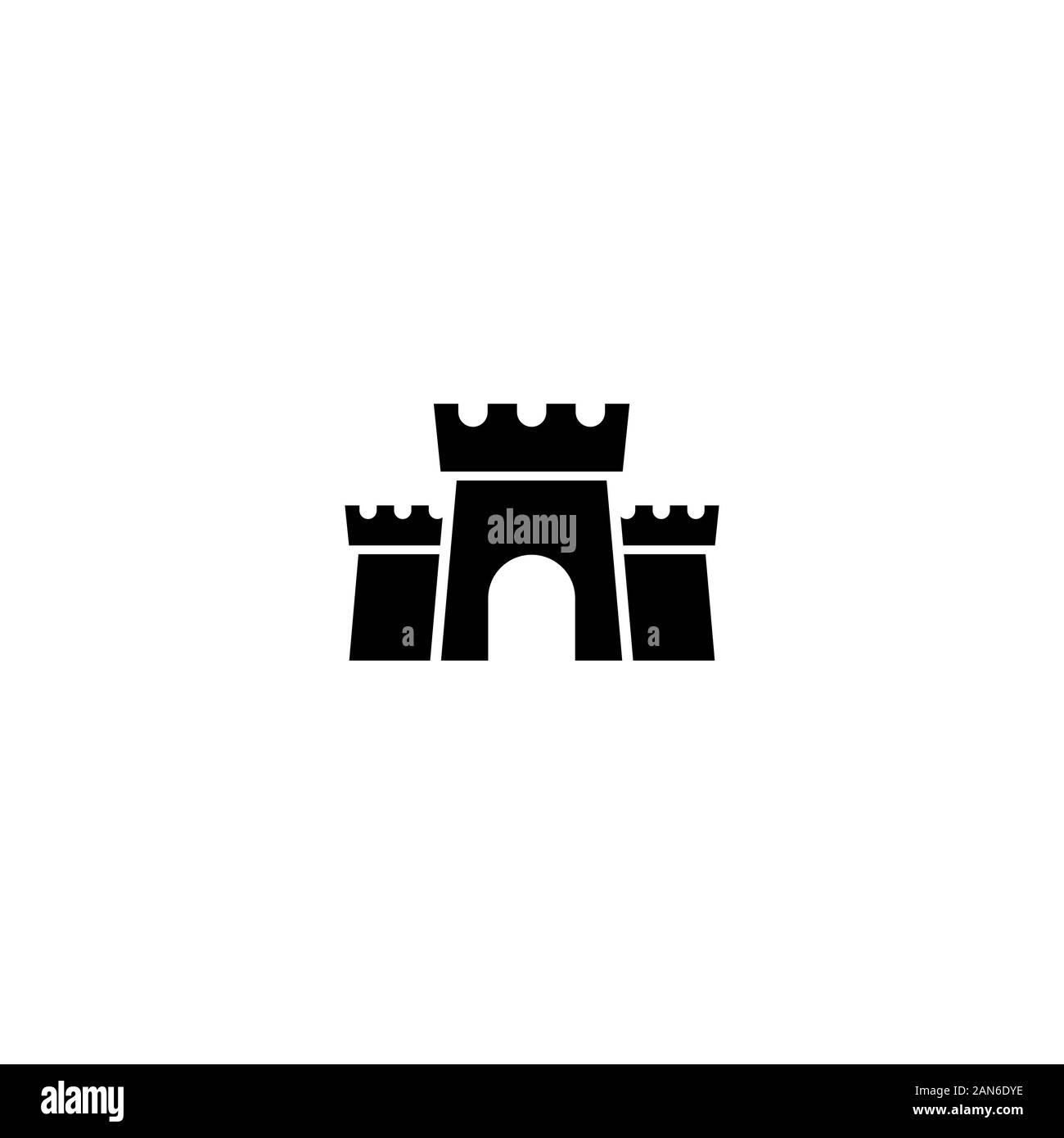 Festung Symbol. Schutz Symbol. Turm, Verteidigung, Schloss, Sicherheit ...