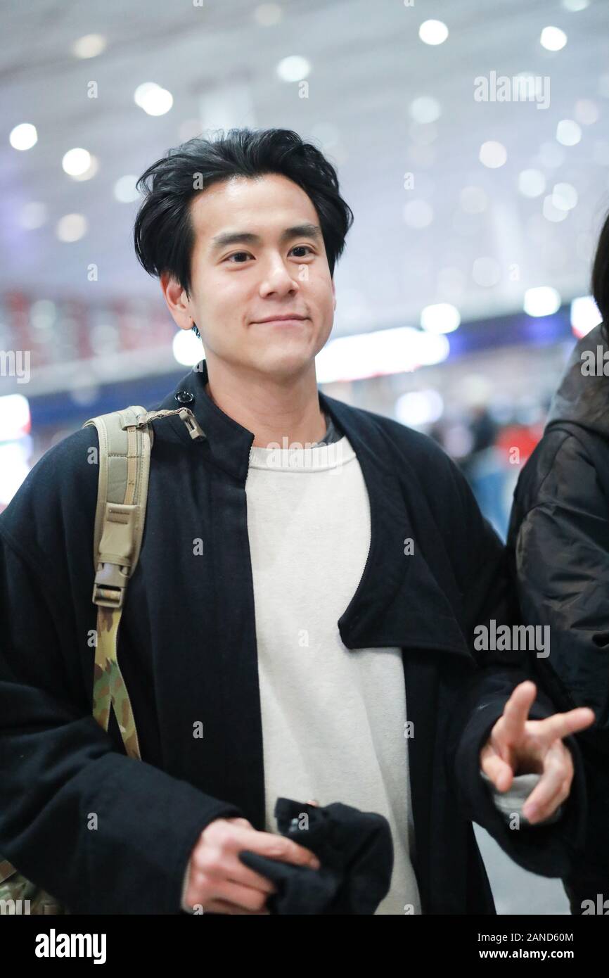 Taiwanese-Canadian Schauspieler, Sänger und Model Eddie Peng Yu-Yen oder Eddie Peng kommt an ...