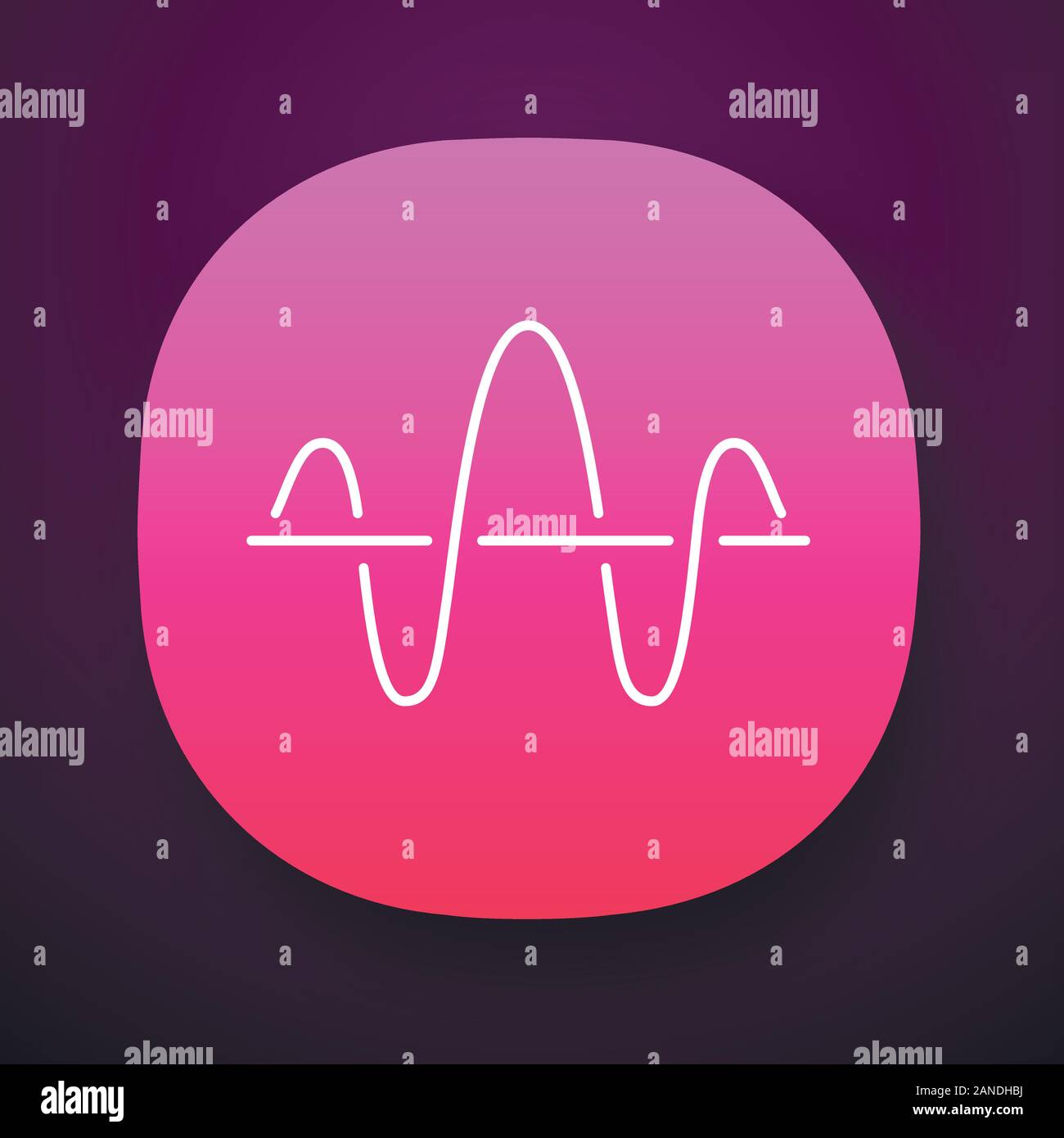 Soundwave-App-Symbol. UI/UX-Benutzeroberfläche. Funktion, Achse ...