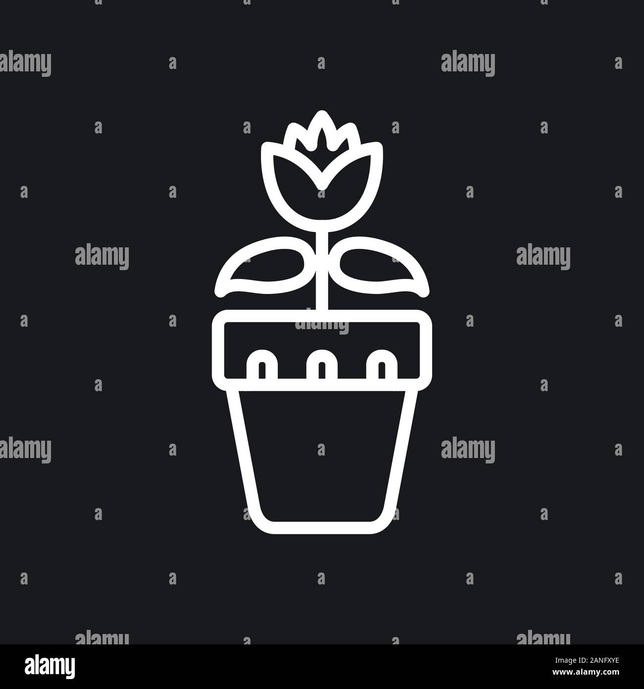 Blumentopf Symbol, vektorisiert Pflanzen in einen Topf, Blume Symbol ...