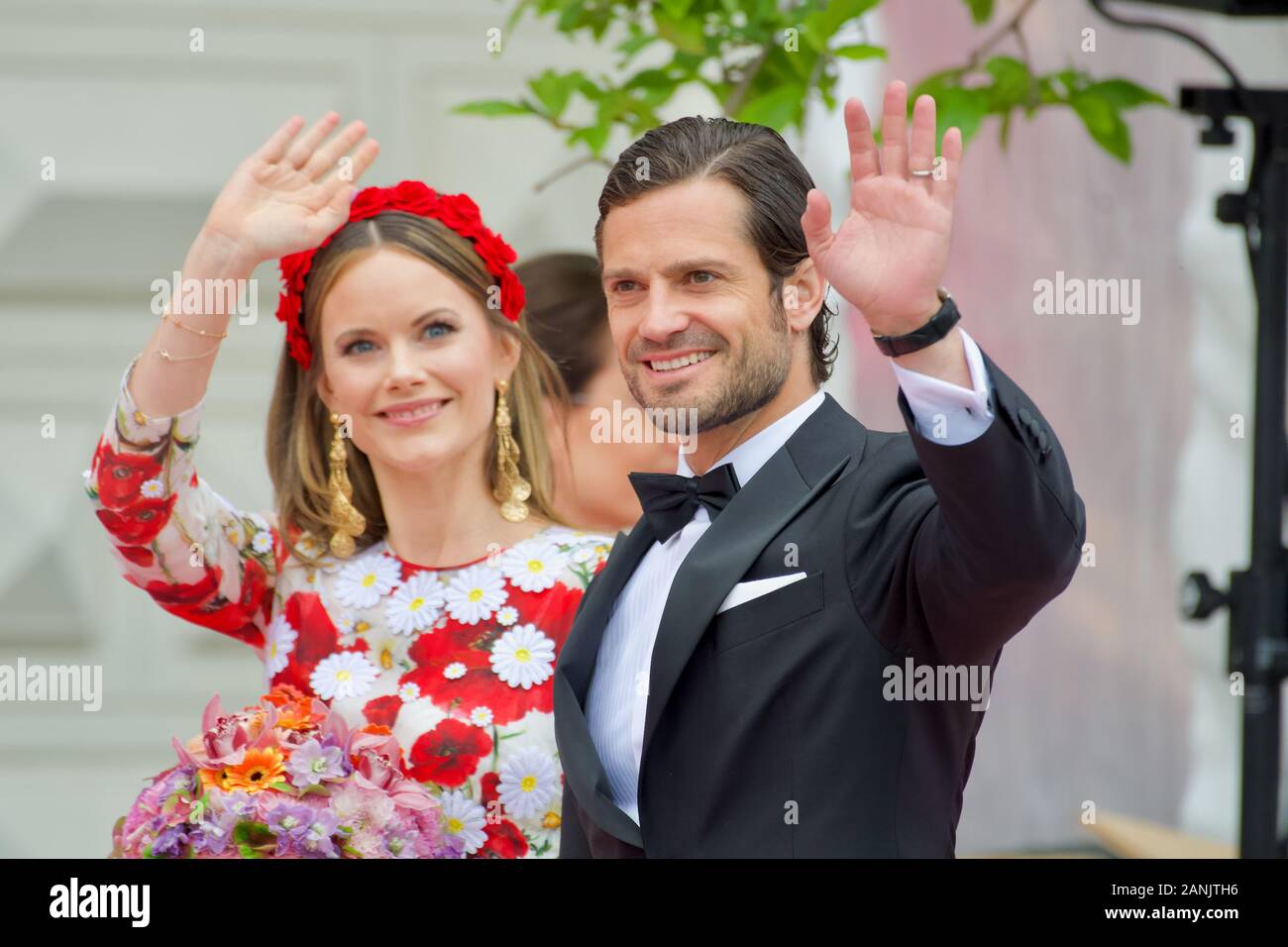 Stockholm, SCHWEDEN - 11. JUNI 2019: Die schwedische Königsfamilie beim ... Stockholm, SCHWEDEN - 11. JUNI 2019: Die schwedische Königsfamilie beim ...