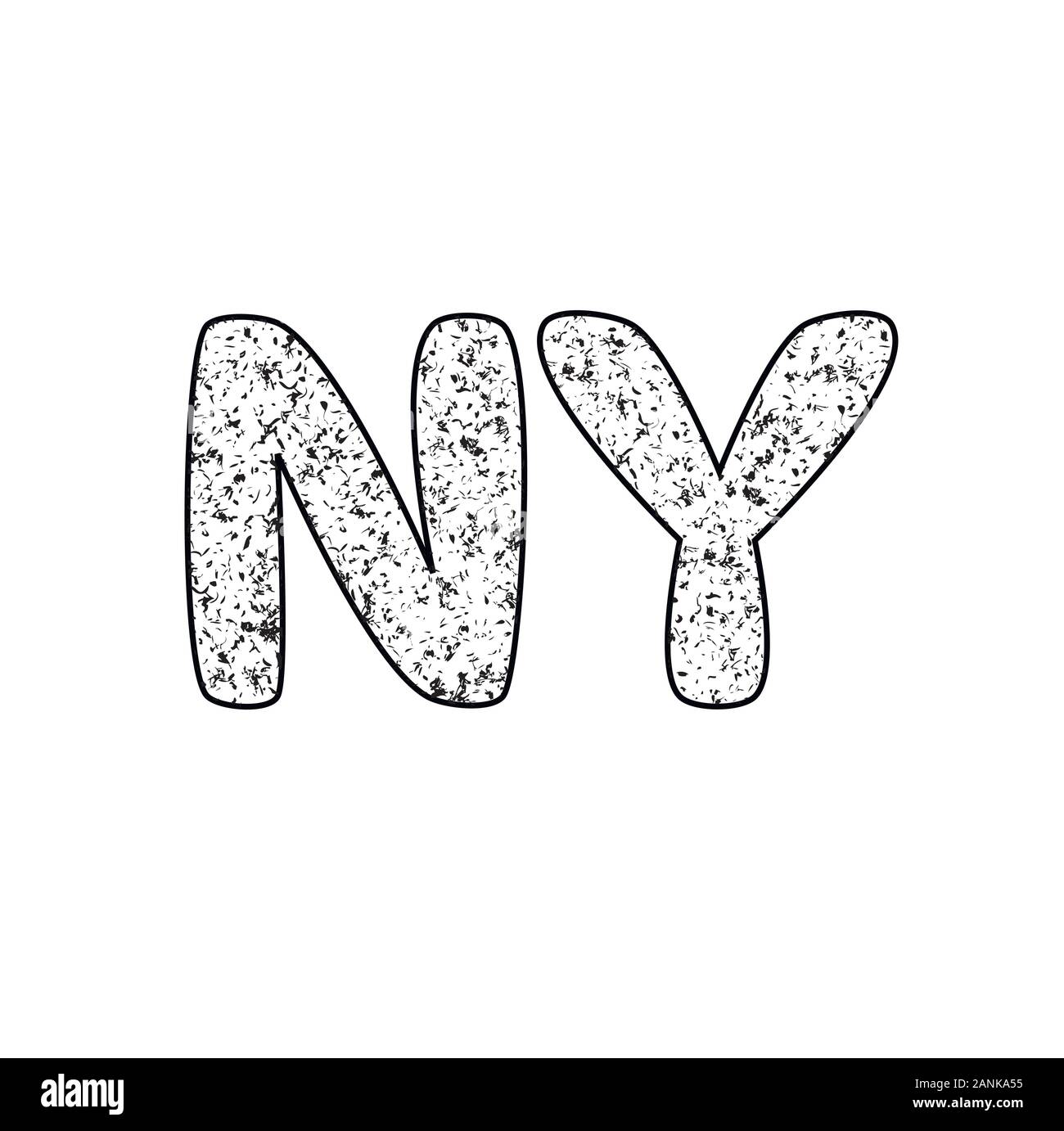 NY Logo. new york Logo. Grunde. Logo vecrot Abbildung Stock ...