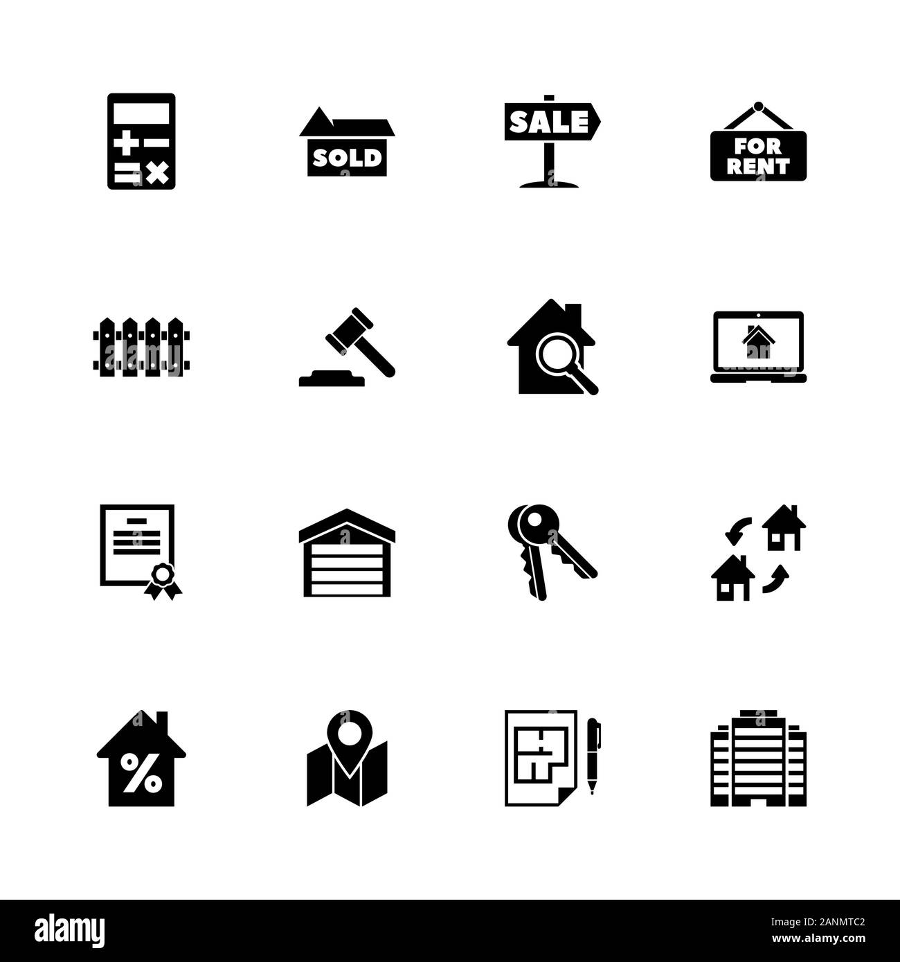 Immobilien Symbole - Erweitern zu jeder Größe - Änderung einer ...