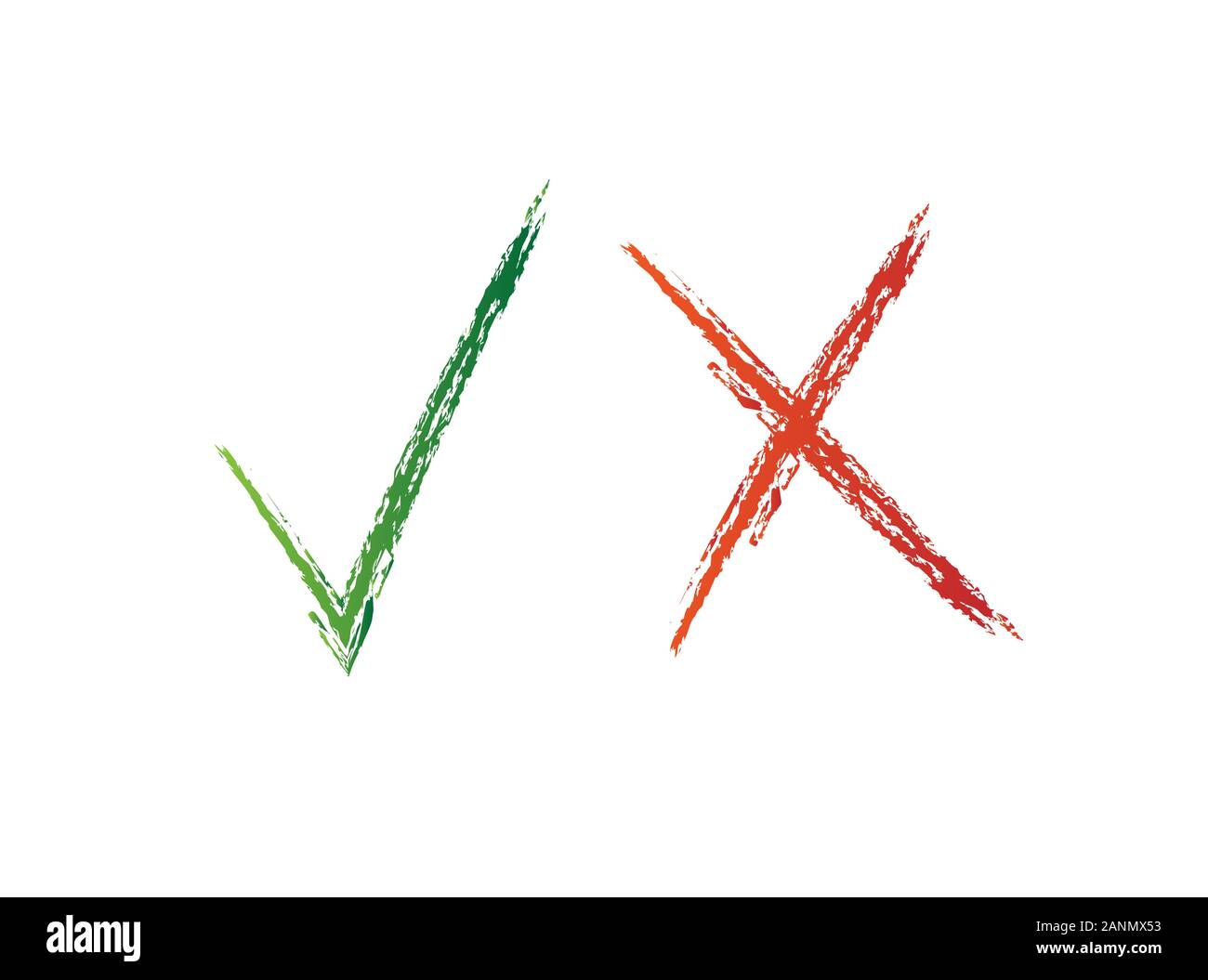 Akzeptanz und Ablehnung symbol Vektor Tasten für Abstimmung, Wahl Wahl ...