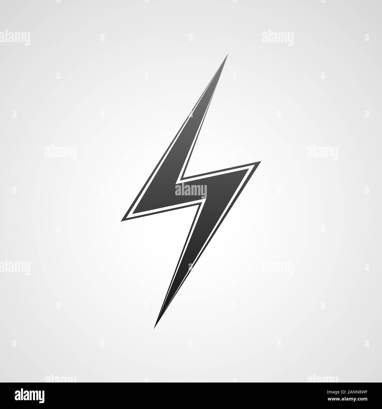 Schwarzer blitz Symbol. Zeichen der Blitz-Vector Illustration Stock ...