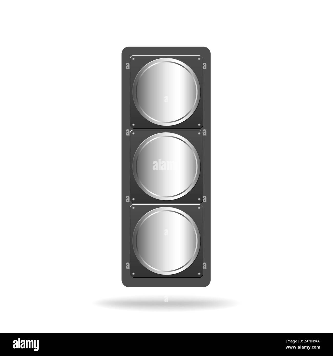 Ampel Symbol auf weißem Hintergrund. Schwarze und graue Ampel - Vector ...