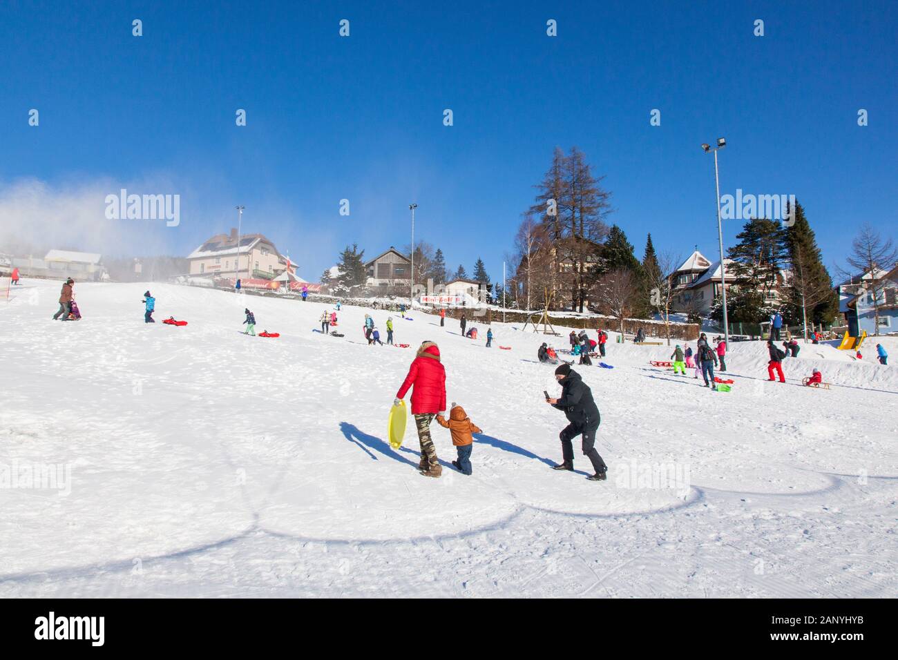 Skigebiet Semmering, Niederösterreich, Wiener Alpen, Österreich ...