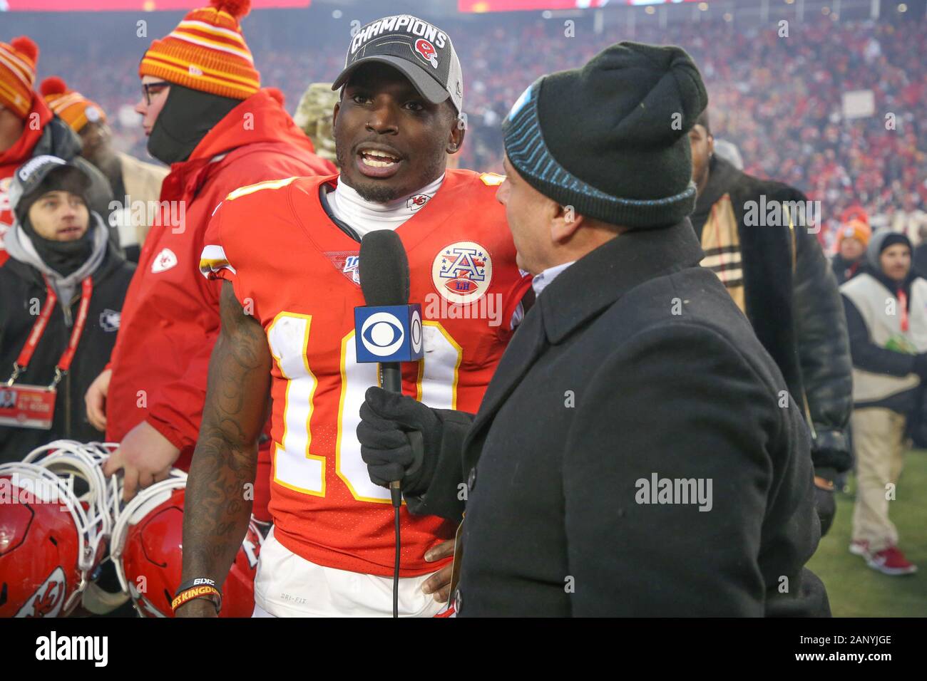 Los Angeles, USA. 20 Jan, 2018. Kansas City Chiefs wide receiver Tireek ...
