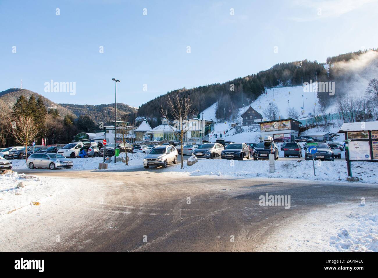 Skigebiet Semmering, Niederösterreich, Wiener Alpen, Österreich ...