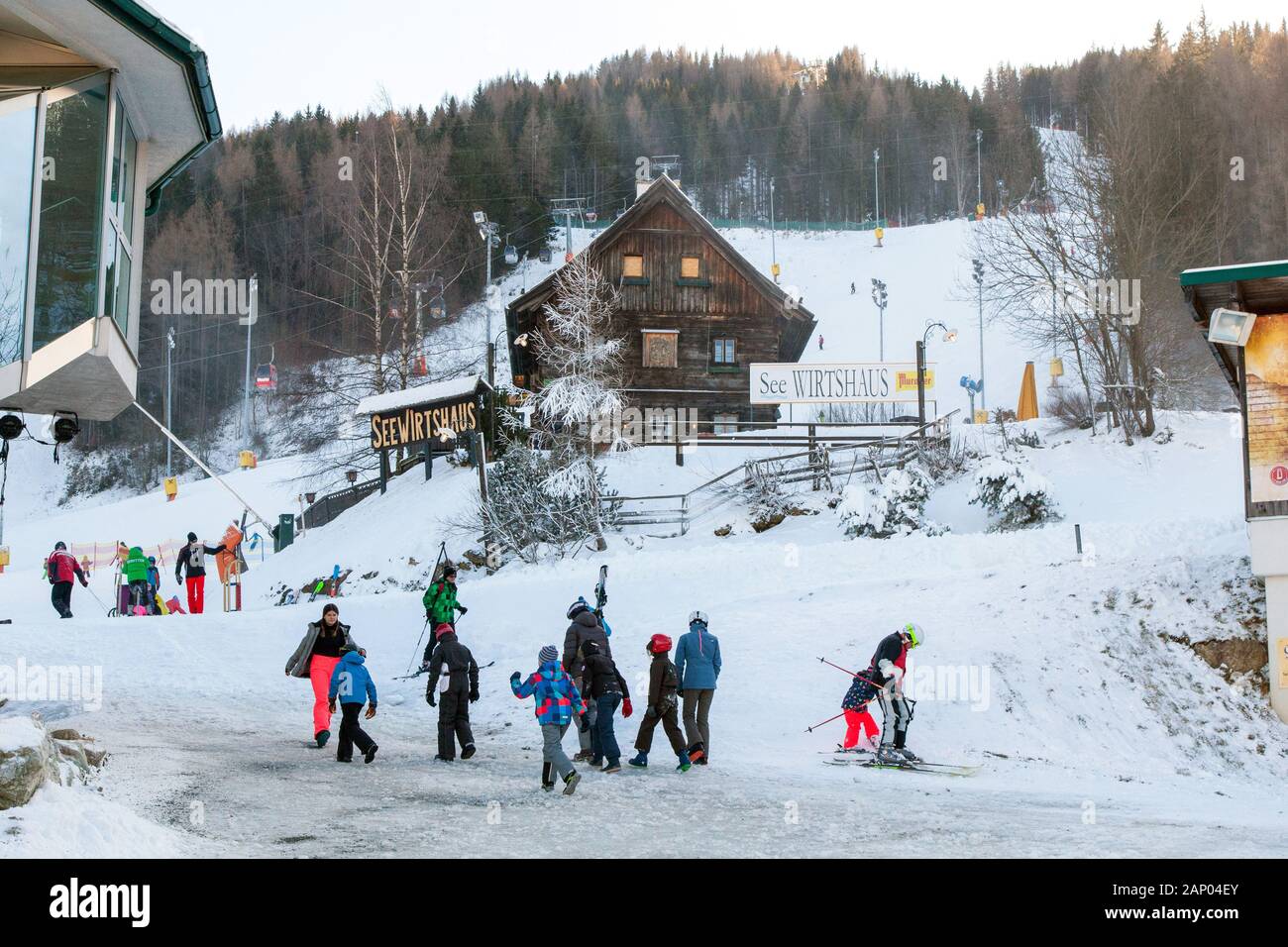 Skigebiet Semmering, Niederösterreich, Wiener Alpen, Österreich ...