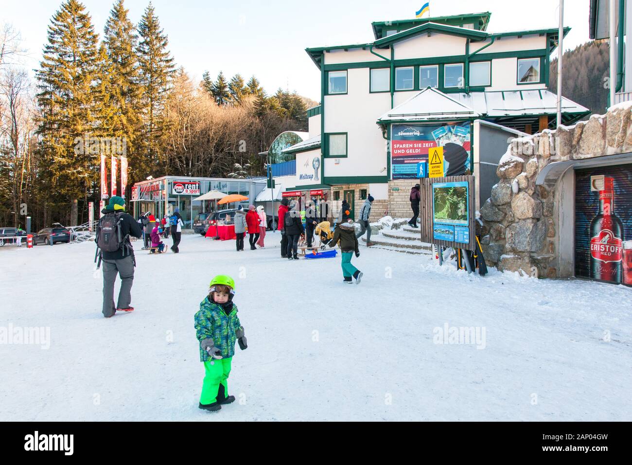 Skigebiet Semmering, Niederösterreich, Wiener Alpen, Österreich ...