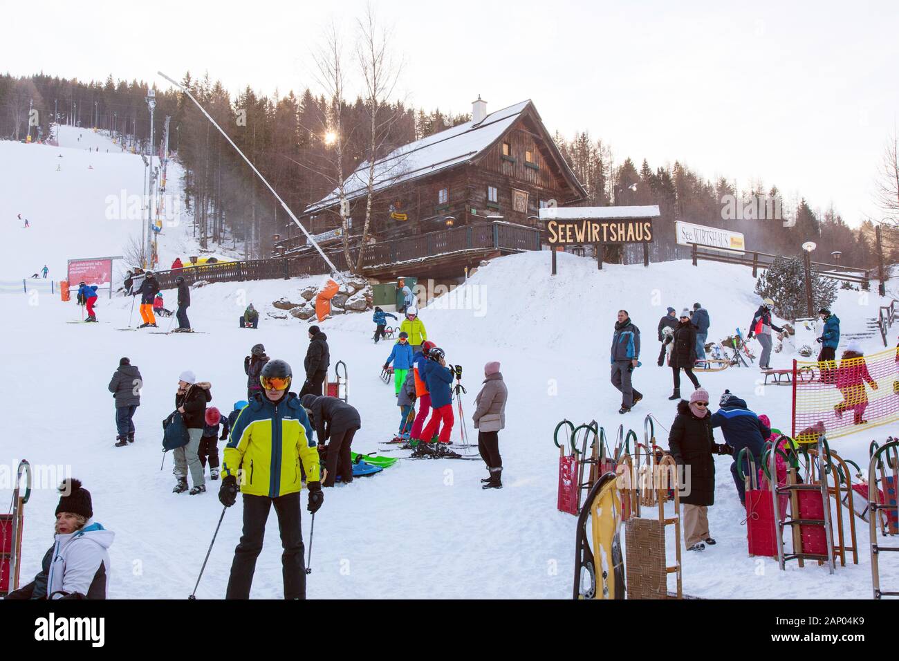Skigebiet Semmering, Niederösterreich, Wiener Alpen, Österreich ...