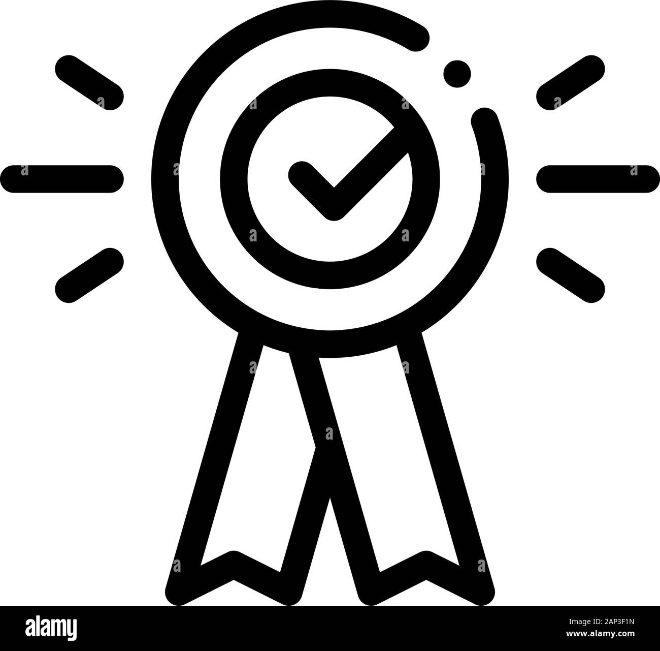 Vergabe Medaille Ob das Symbol Vektor Kontur Abbildung Stock ...