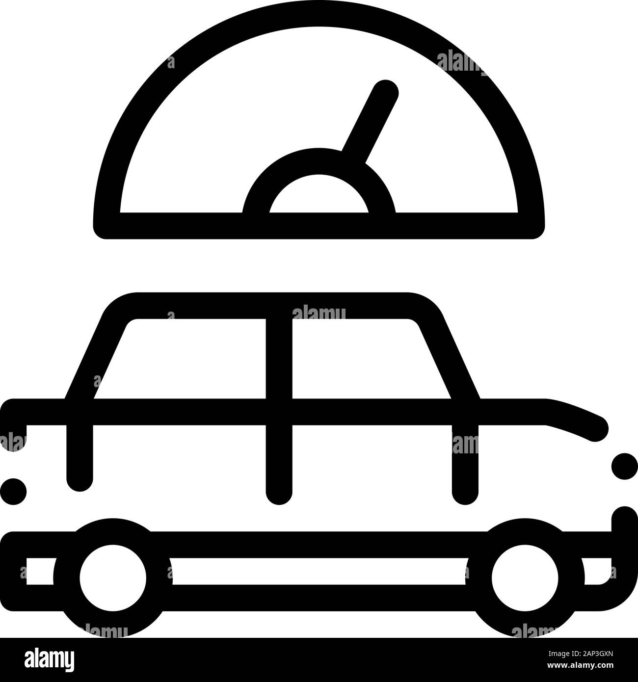 Auto Tacho Symbol Vektor Kontur Abbildung Stock-Vektorgrafik - Alamy