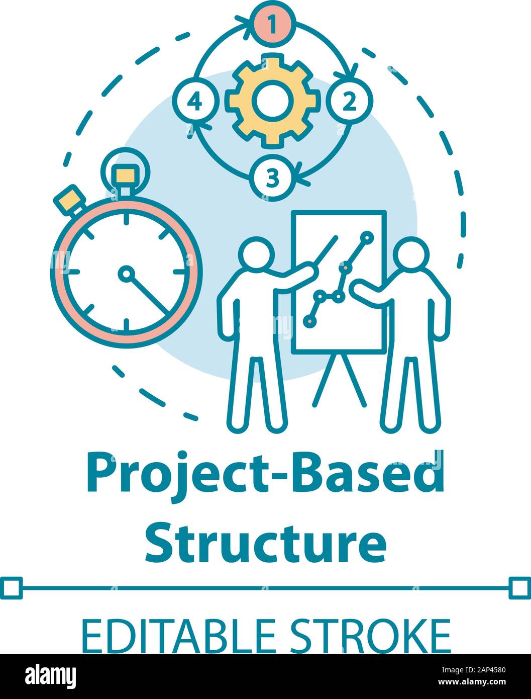 Projekt base Struktur Konzept Symbol. Corporate training, business ...