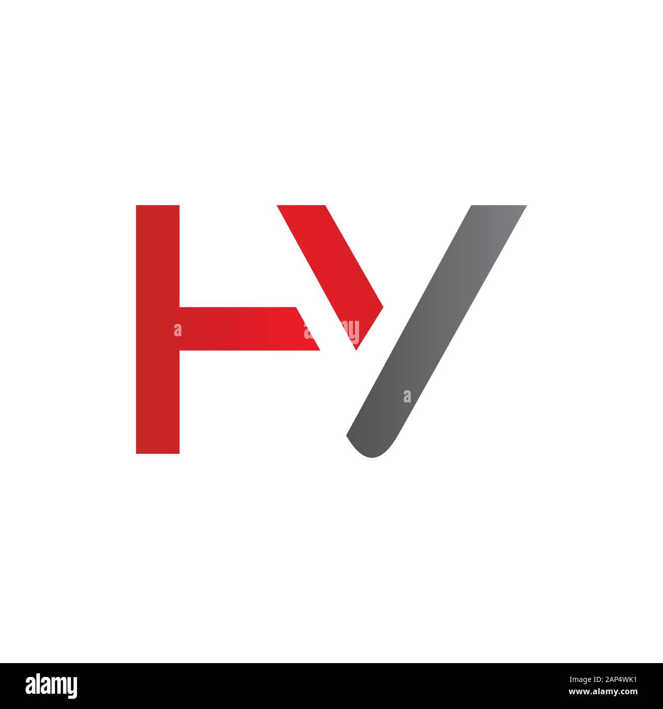 Vektor-Vorlage für Letter-HY-Logo-Design. Erste Verknüpfte Letter-HY ...