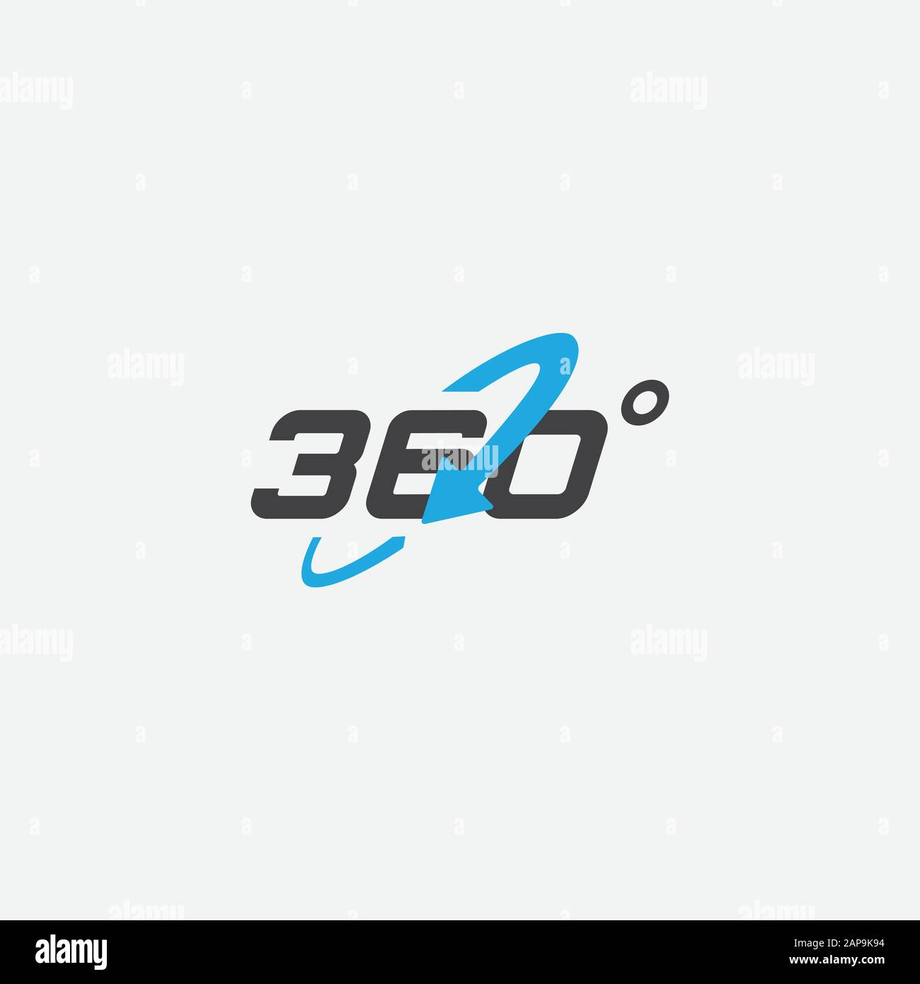 360-View-Symbol Grafikdesign Schablonenvektor, 360-Grad-Winkel-Symbol ...