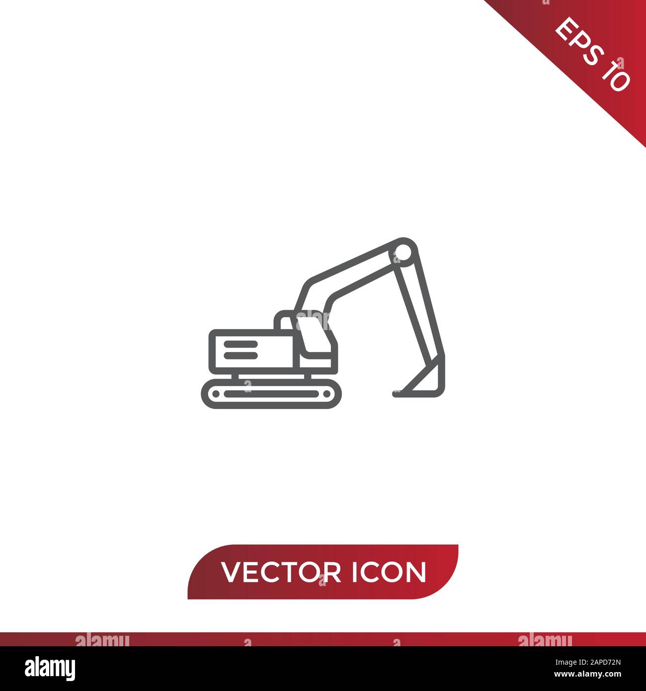 Excavator vector icon -Fotos und -Bildmaterial in hoher Auflösung – Alamy