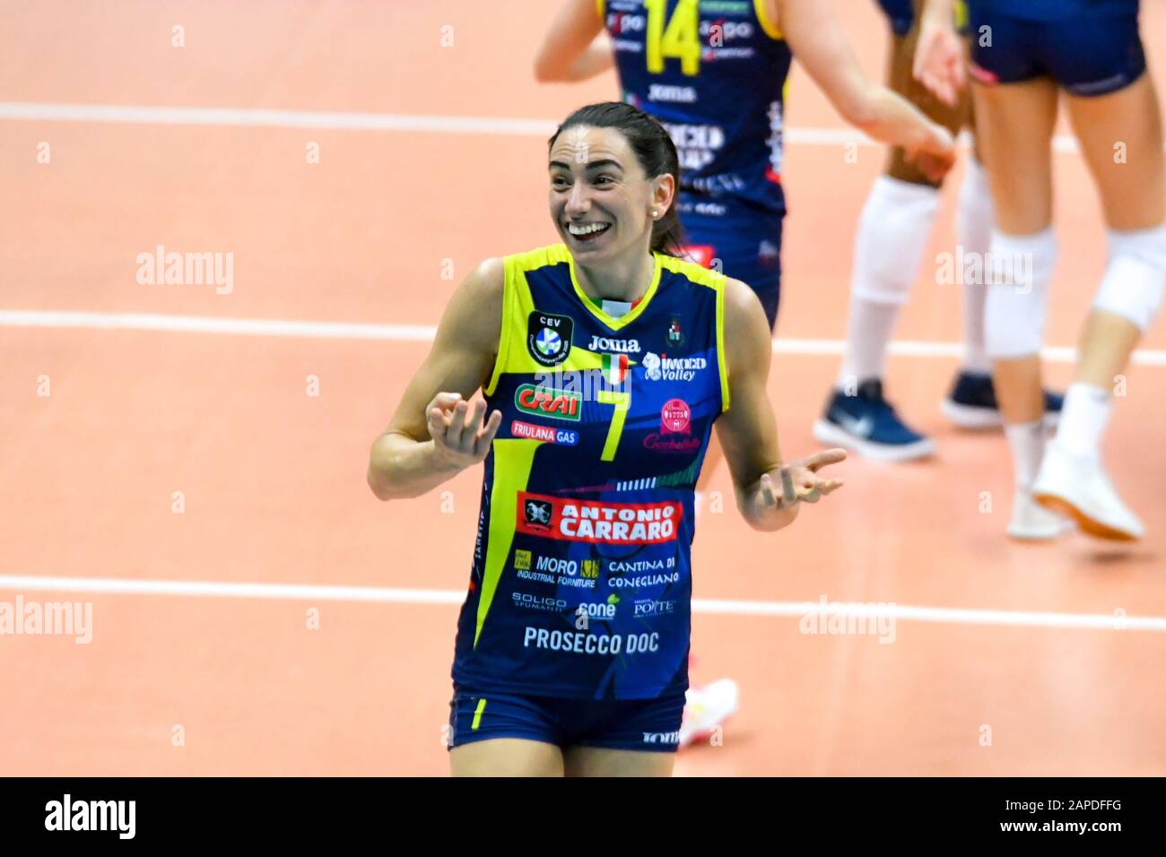 Raphaela folie inkredula after l'Ace during Imoco Volley Conegliano vs ...