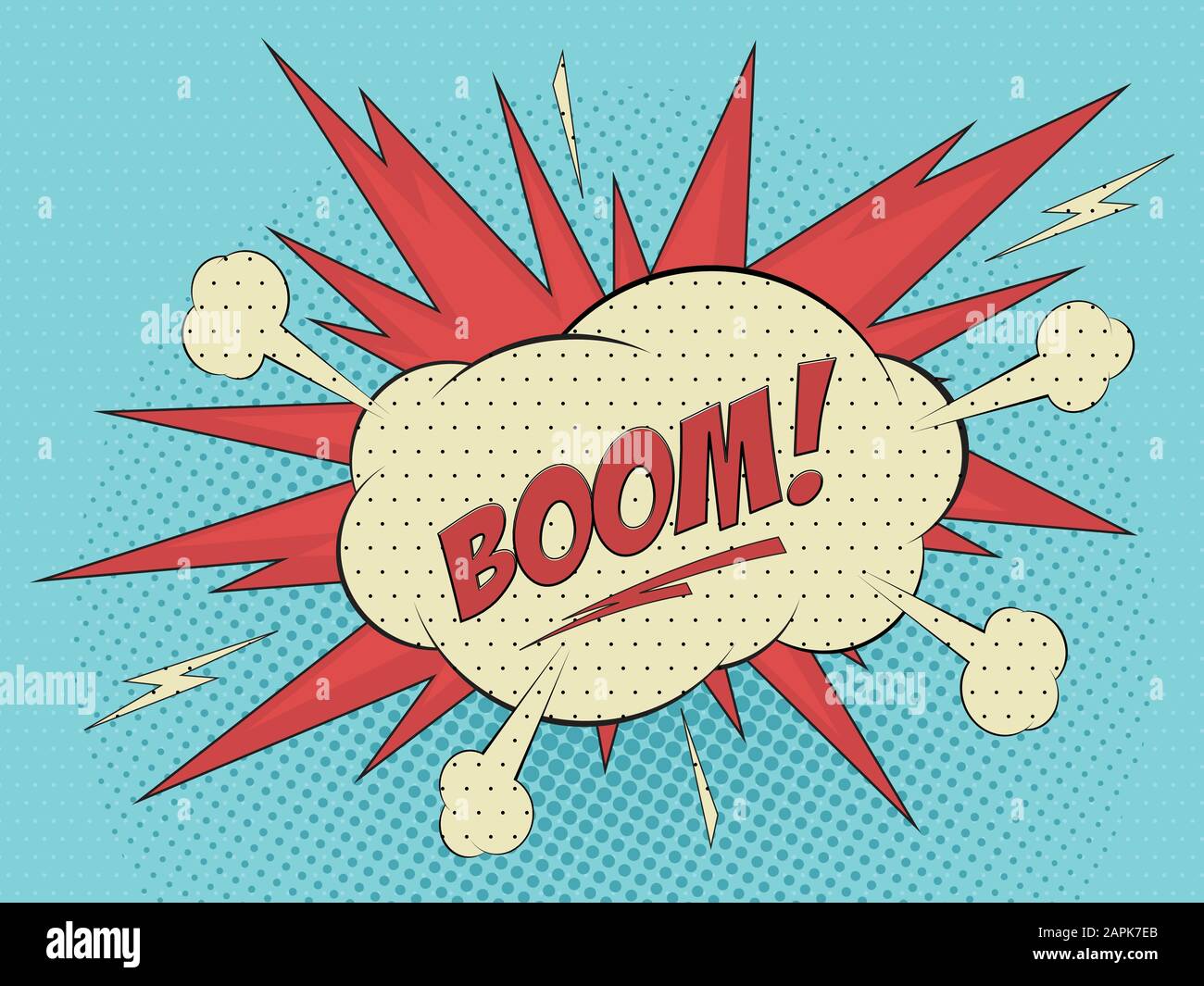 Abstract cartoon style blast explosion -Fotos und -Bildmaterial in ...